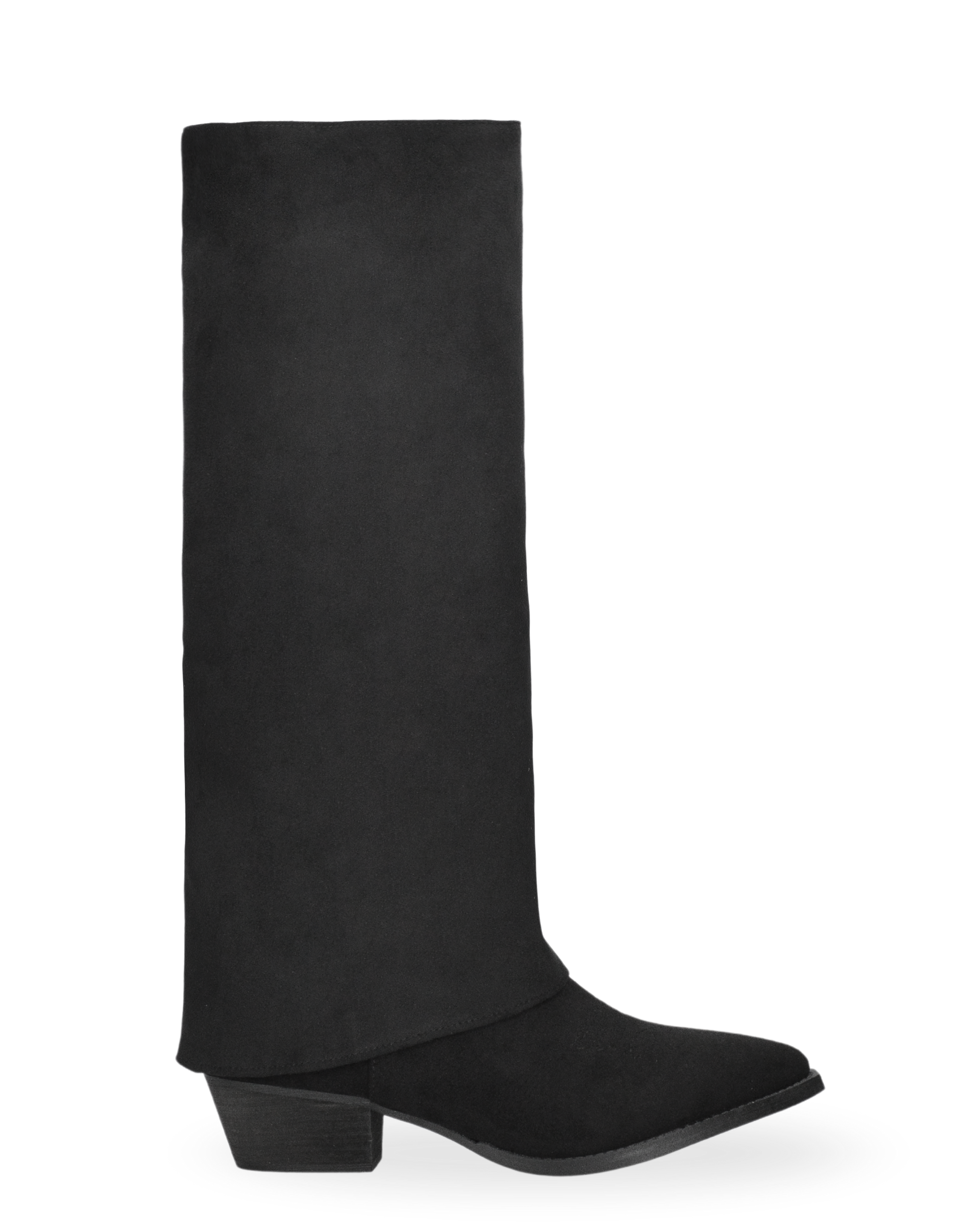 HISMA - Stivale 2 in 1 in camoscio nero in stile camperos – QUANTICLO®